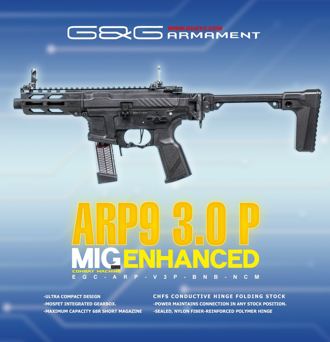 G&G FUCILE ELETTRICO ARP 9 3.0 POLYMER VERSION NERO (GG-ARP9P 3.0) | Jolly Softair